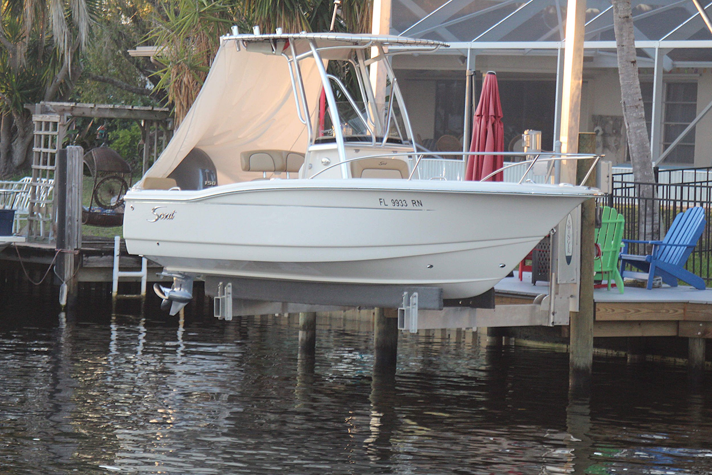 Shop Two Piling Boat Lifts: Perfect Boat Lift for Small Boats | Tide Tamer