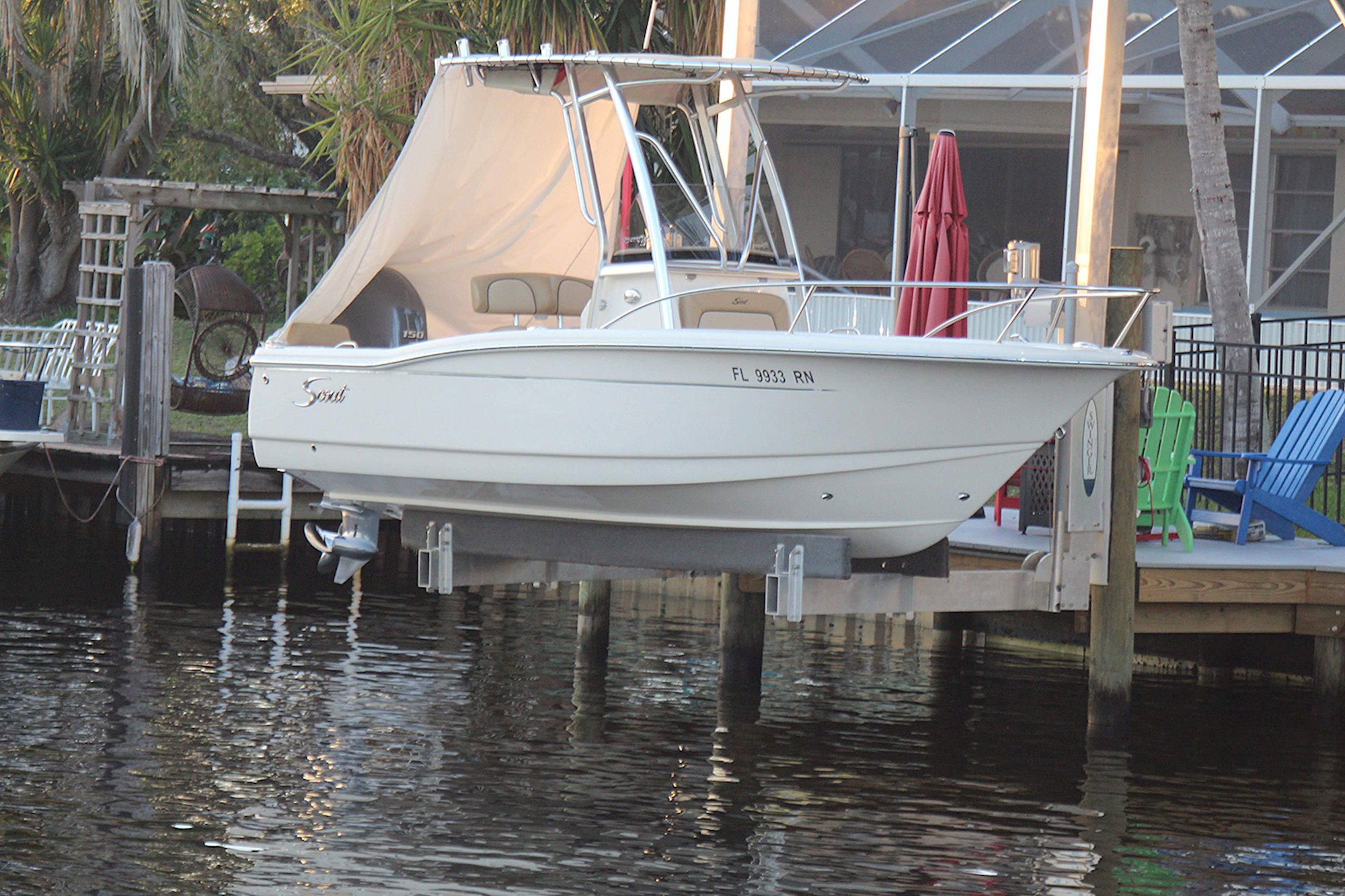 Shop Two Piling Boat Lifts: Perfect Boat Lift for Small Boats | Tide Tamer