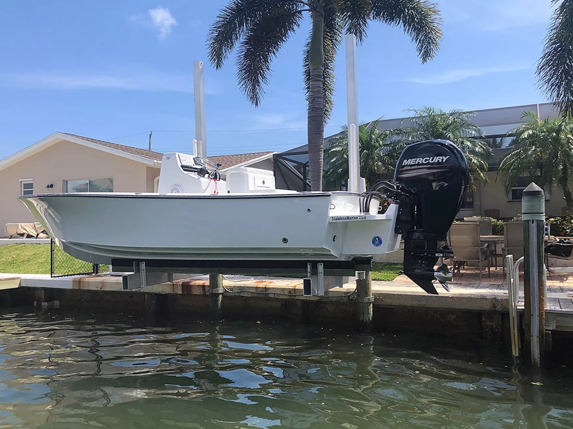 Shop Two Piling Boat Lifts: Perfect Boat Lift for Small Boats | Tide Tamer