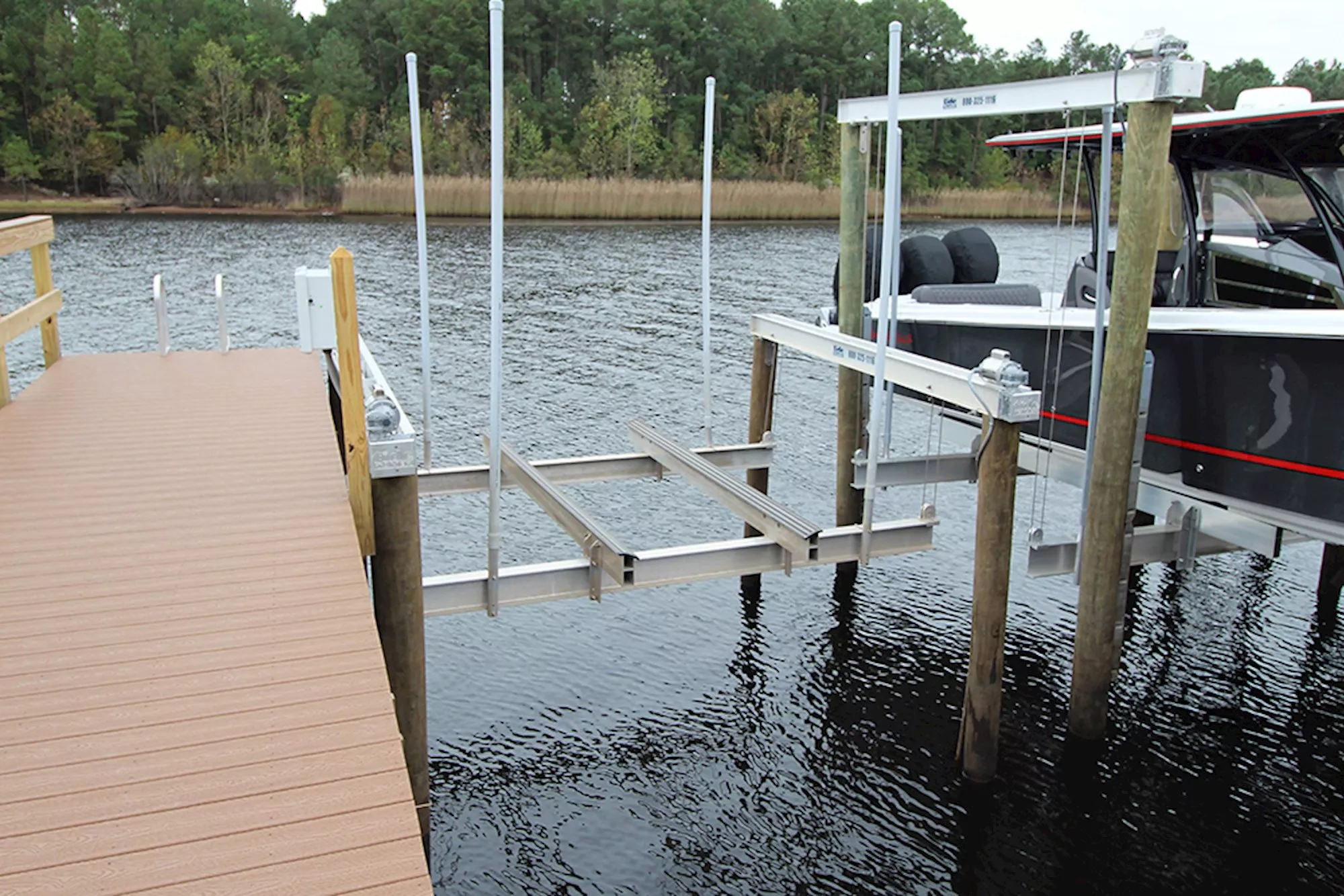 Shop Four Piling Cable Boat Lifts: Durable & Efficient Marine Solutions ...